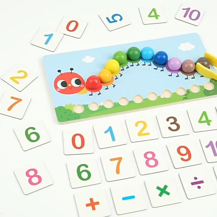 New Clip Beads Cartoon Caterpillar Toy Children Logic Fine Motor ...
