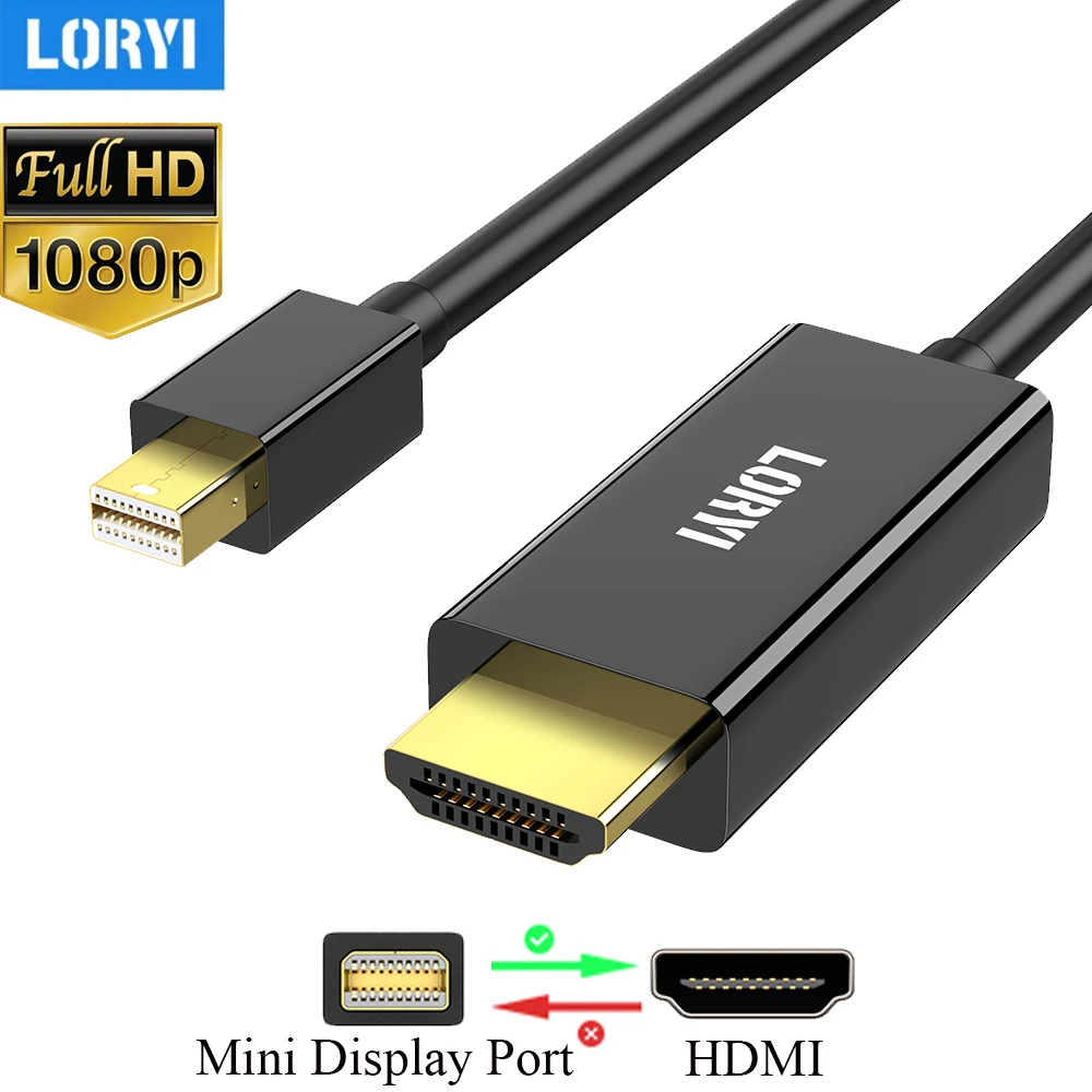 LORYI-Cable-Mini-DisplayPort-a-HDMI-1080P-60Hz-1-83-M-macho-a-macho ...
