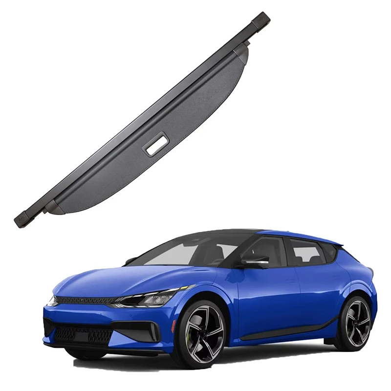 Car modified Accessories For Kia EV6 2022 2023 BLACK Rear Trunk Shield ...