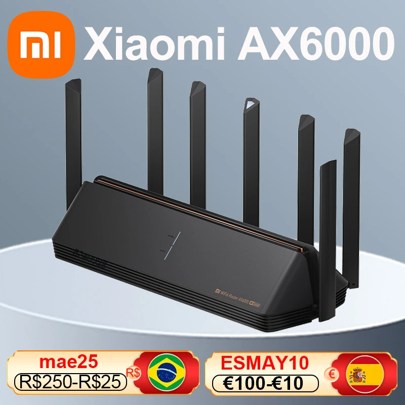 샤오미 AX6000 라우터, 외부 신호 네트워크 증폭기, AIoT, 6000Mbs, WiFi6, VPN, 512MB, 퀄컴 ...