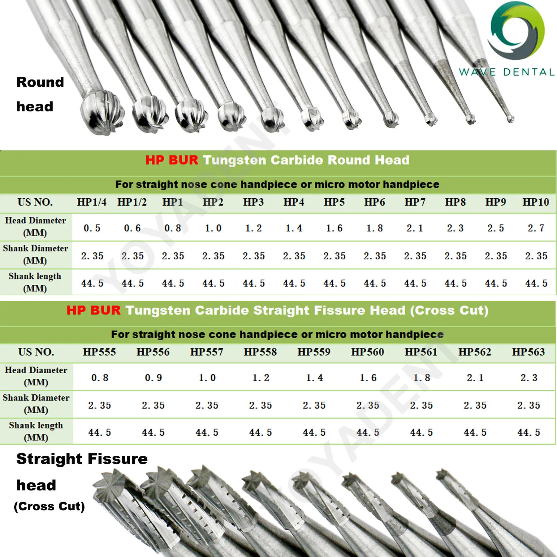 WAVE-Dental-Burs-Tungsten-Carbide-Burs-Dental-Strawberries-Dentistry-Drills-Bits-HP-2-35mm-For ...