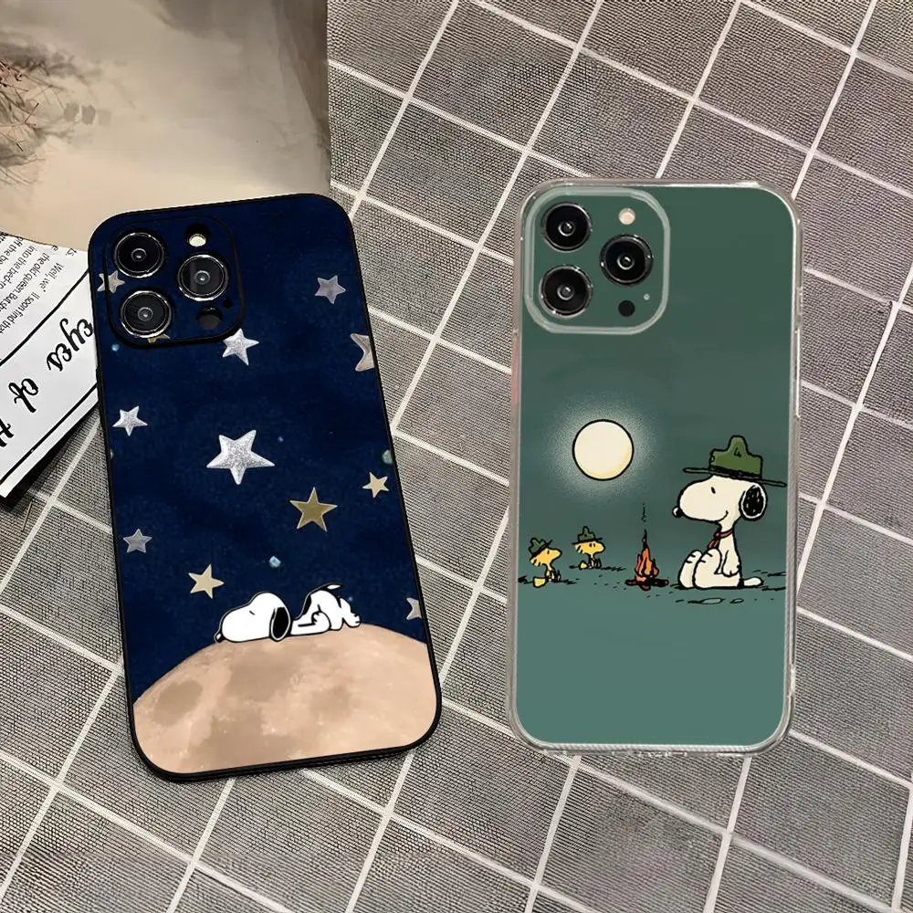 Cartoon Snoopy Dog Phone Case for iphone 16 15 14 13 Pro Max Mini 11 12 ...