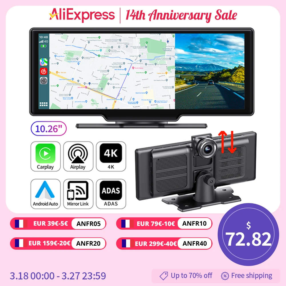 Cyclebon-Cam-ra-de-tableau-de-bord-ADAS-Carplay-sans-fil-et-filaire ...