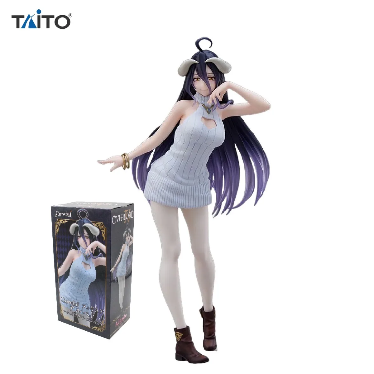 TAITO figura de Anime Overlord Albedo Ainz Ooal, vestido de punto ...