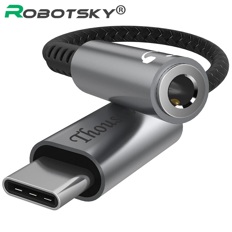 HIFI DAC Earphone Amplifier USB Type C to 3.5mm Headphone Jack Audio ...