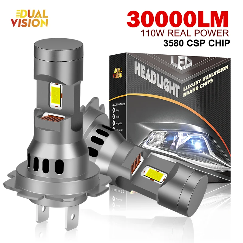 110W 터보 H7 LED CANBUS 조명 25000LM H4 H11 9012 9005 9006 미니 램프 3580 CSP ...