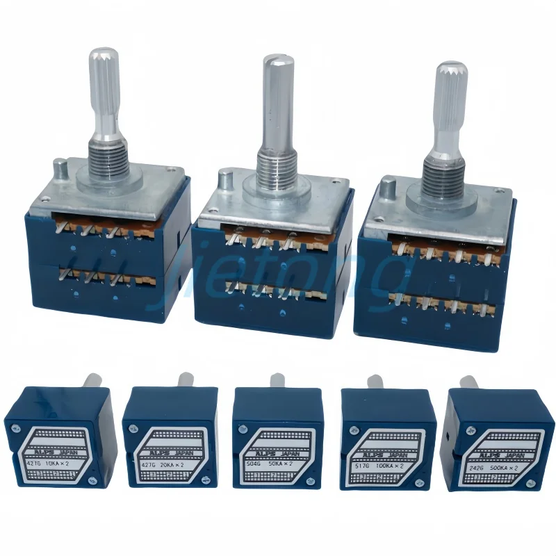 1pc ALPS RK27 Volume Rotary Potentiometer 10K 20K 50K 100K 250K 500KAx2 ...