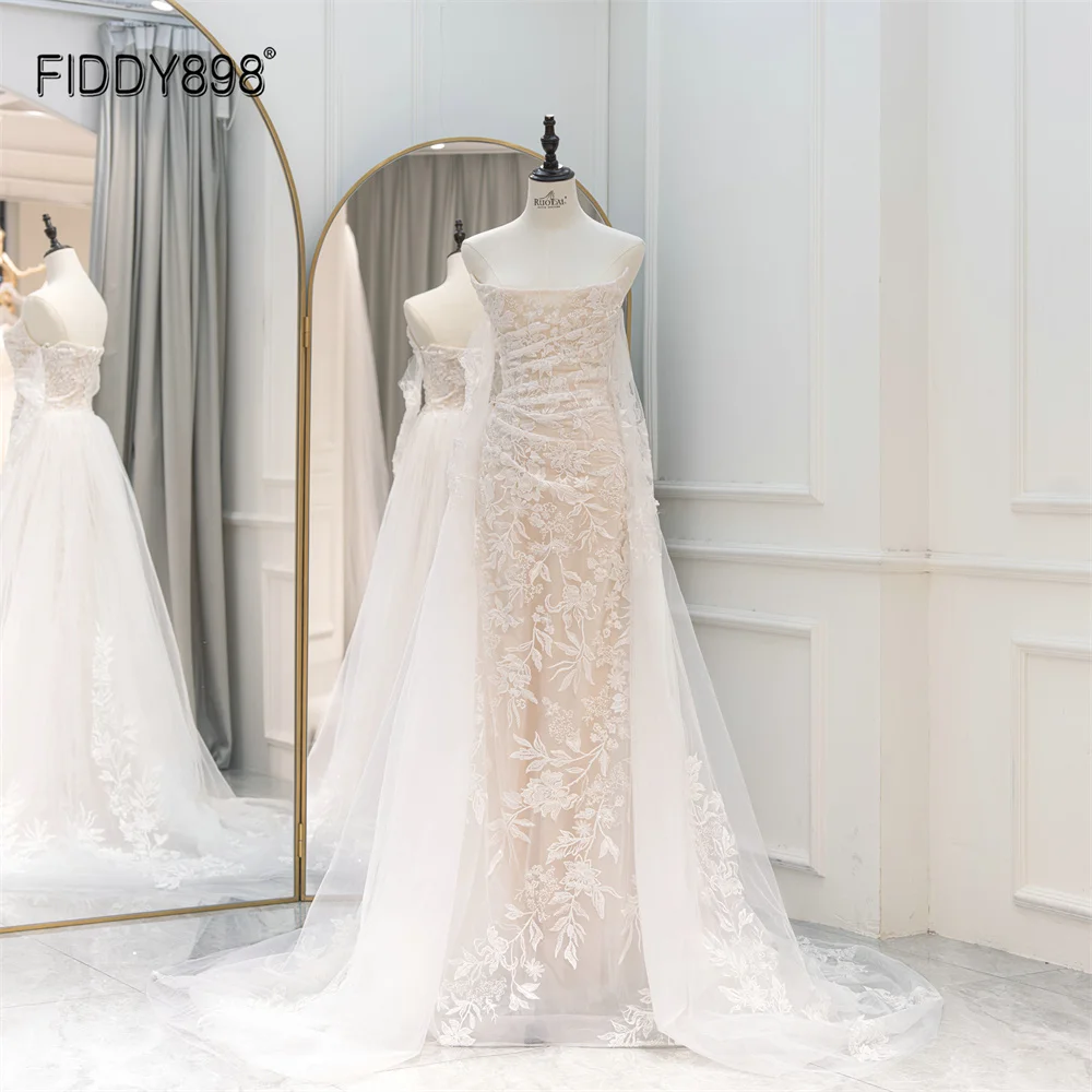 FIDDY898-vestido-de-novia-de-manga-larga-con-hombros-descubiertos ...