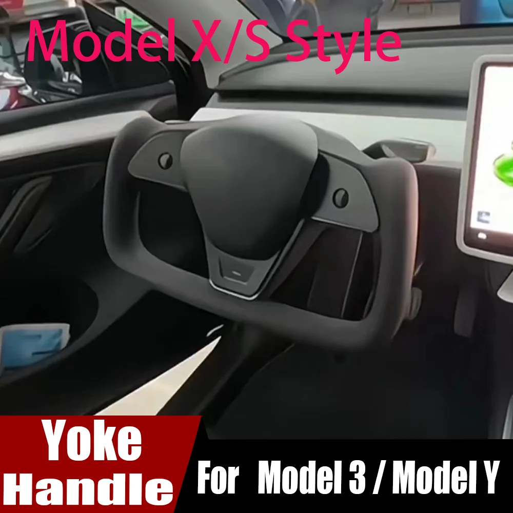 2-0-New-Yoke-Steering-Wheel-With-Heating-Model-X-Style-For-Tesla-Model ...