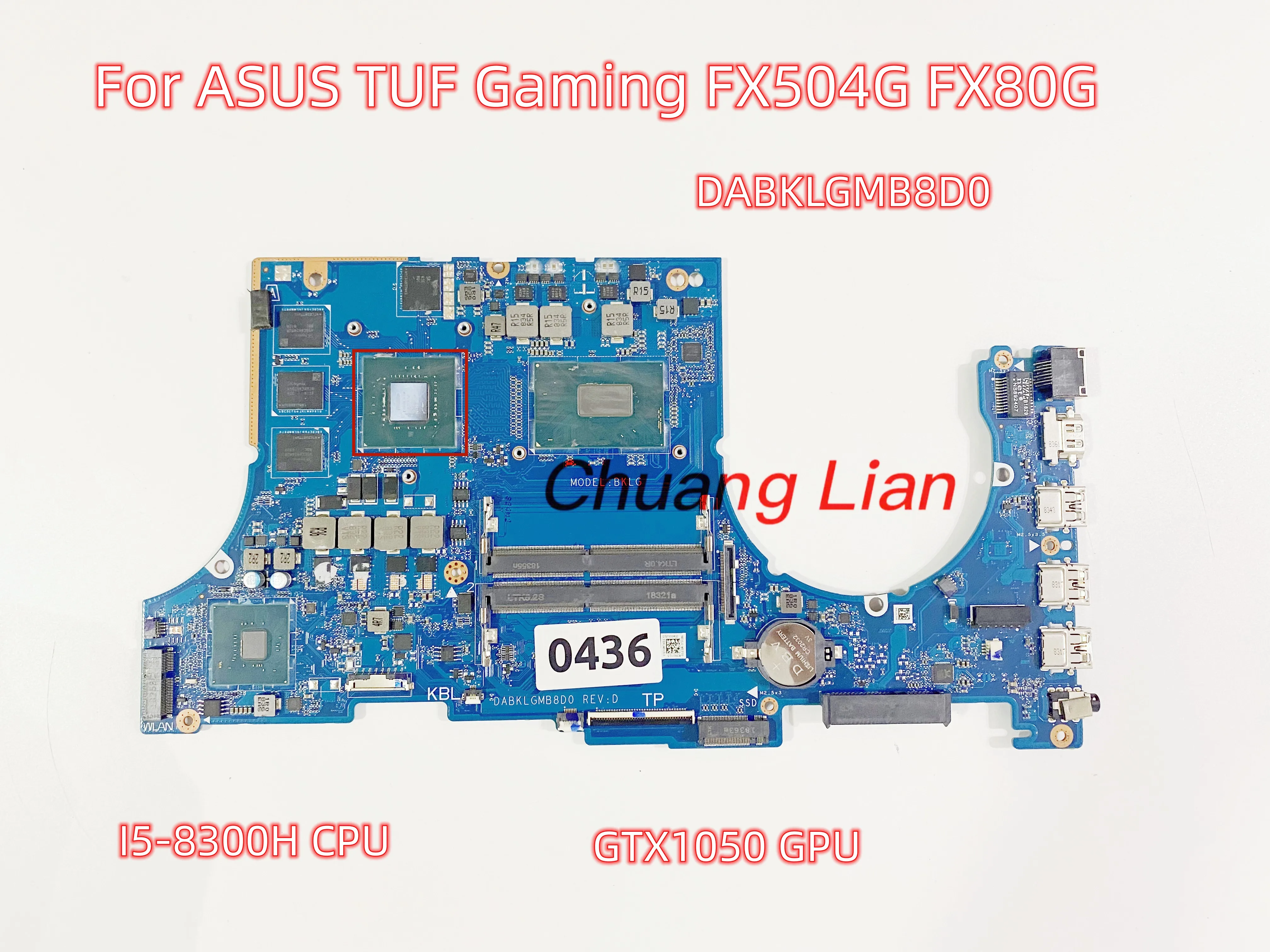 DABKLGMB8D0-For-ASUS-TUF-Gaming-FX504G-FX80G-Laptop-Motherboard-With-I5 ...