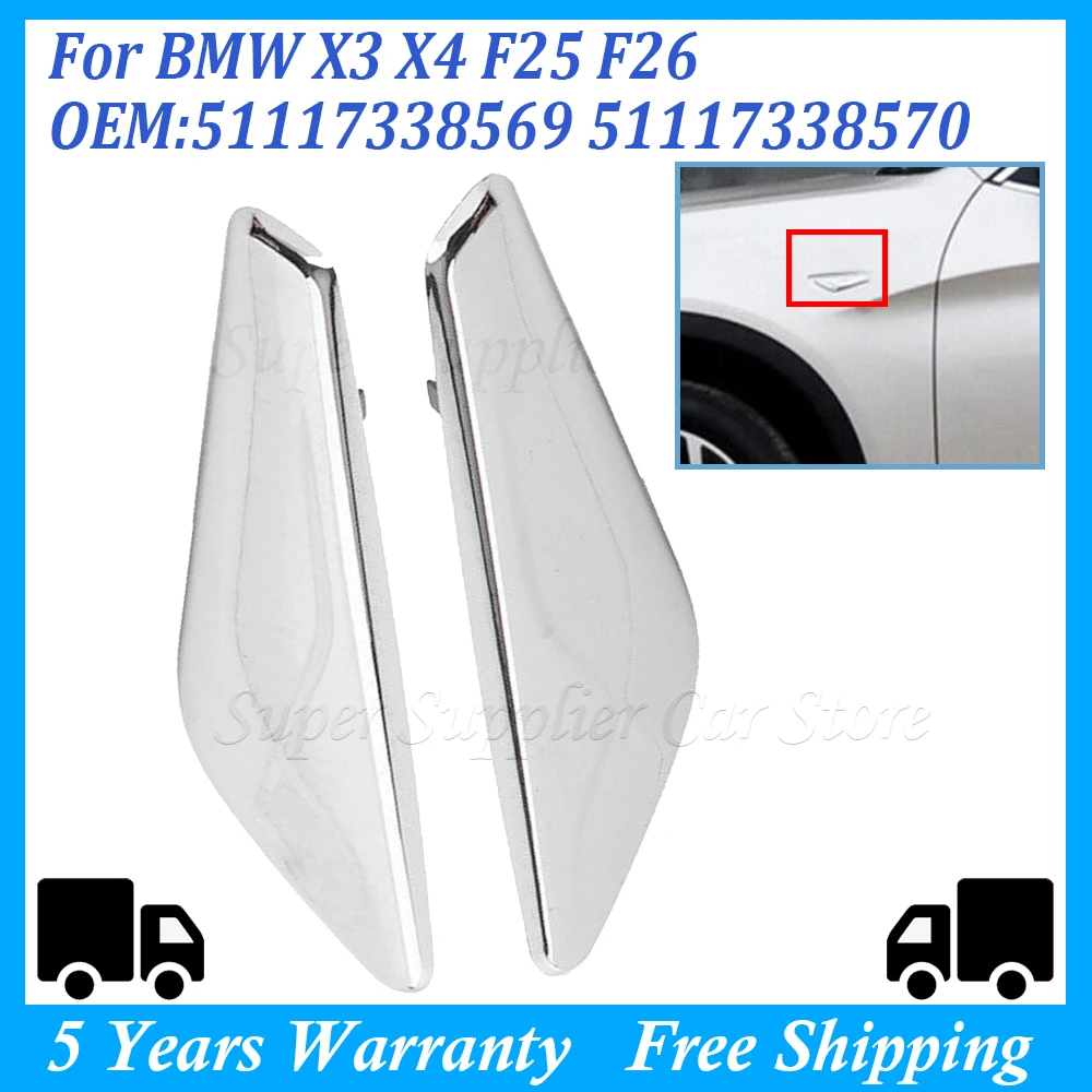 For-BMW-X3-F25-X4-F26-2013-2017-Front-Fender-Right-Left-Side-Chrome ...