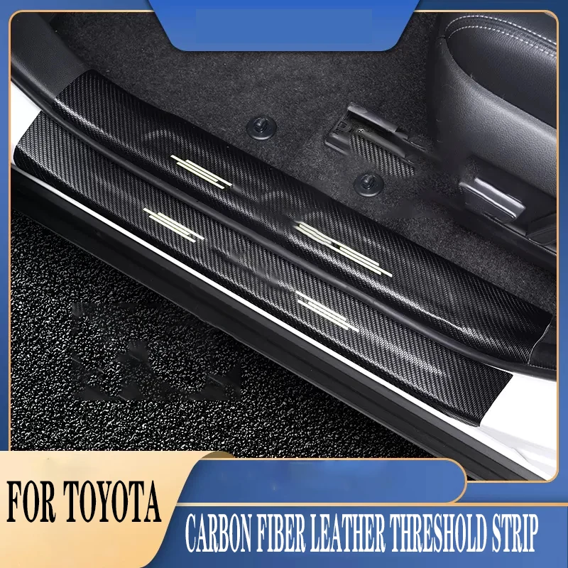 For-Toyota-Harrier-Venza-XU80-2020-2022-2024-Door-sill-strip-carbon ...