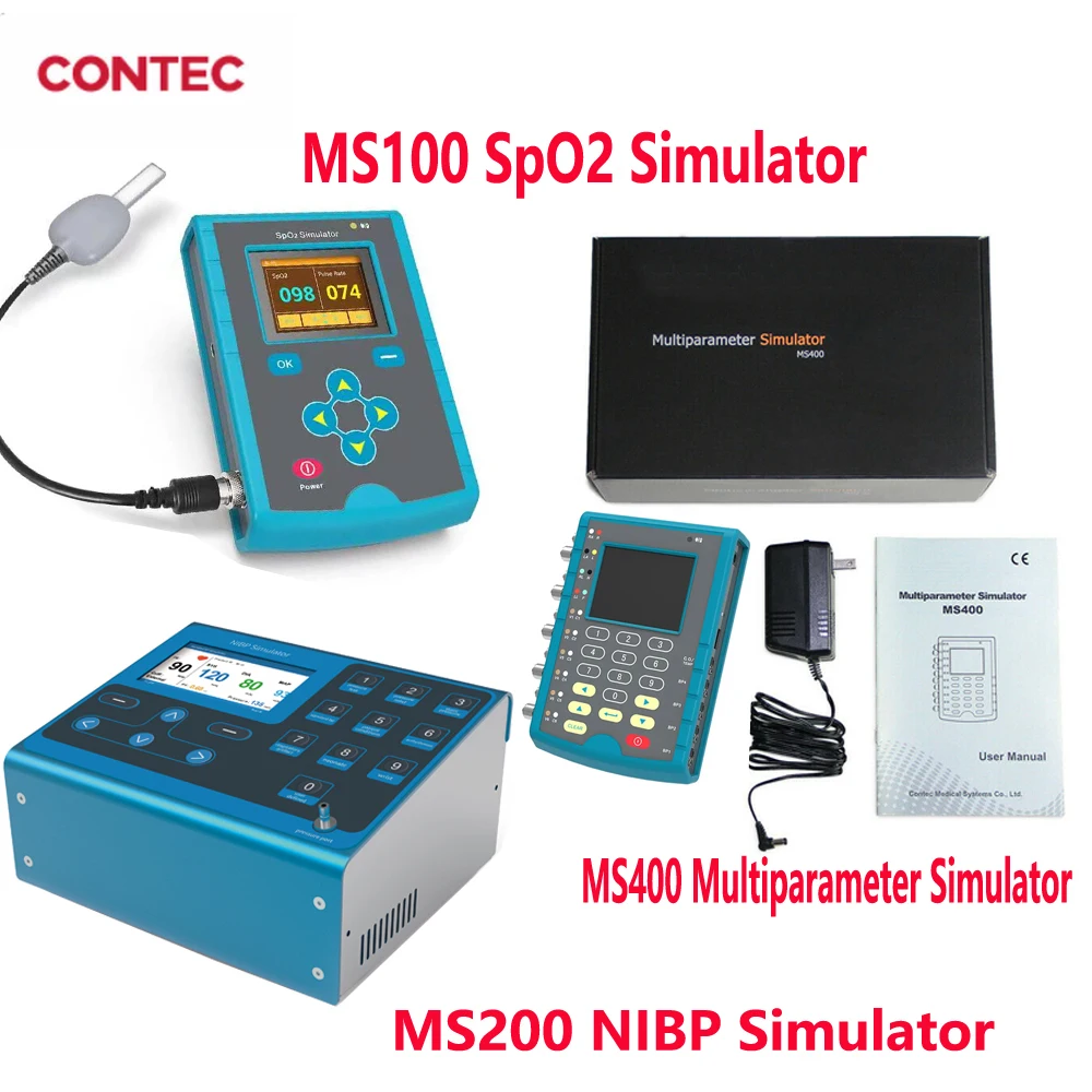 MS100-MS200-MS400-Multiparameter-SPO2-PR-NIBP-ECG-IBP-Simulator ...