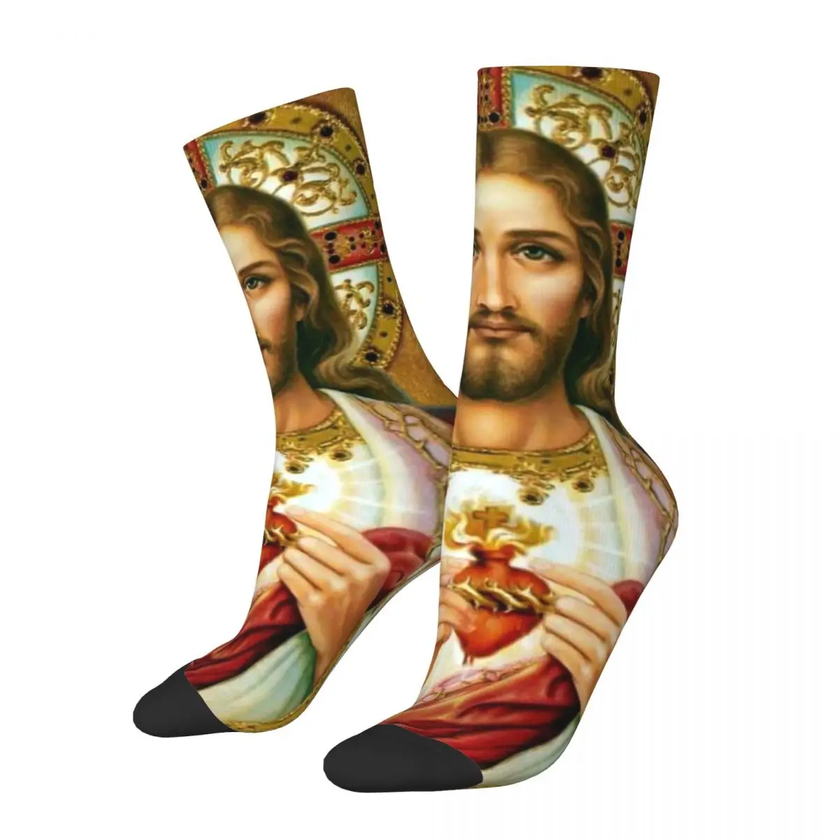 Winter-Warm-Colorful-Unisex-Christian-God-Bless-Socks-Jesus-Christ ...