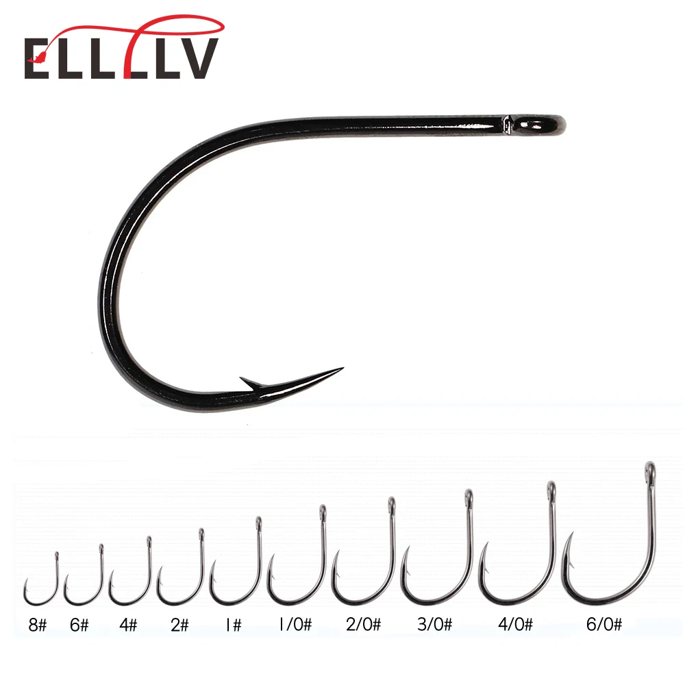 20PCS-Saltwater-Big-Streamer-Fly-Hook-Short-shank-2X-Strength-Wide-Gap ...