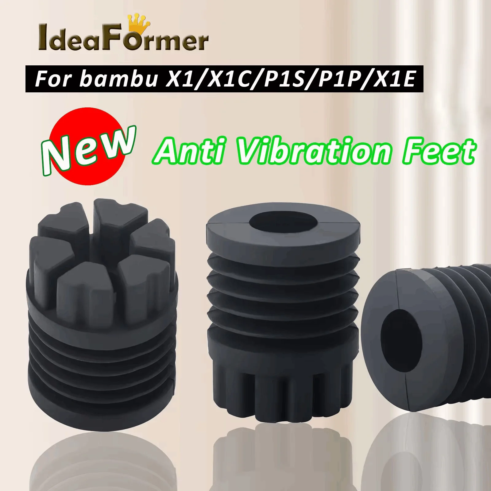 For-Bambu-Lab-P1P-P1S-Bamboo-Upgrade-Anti-Vibration-Feet-Pad-Anti-slip ...