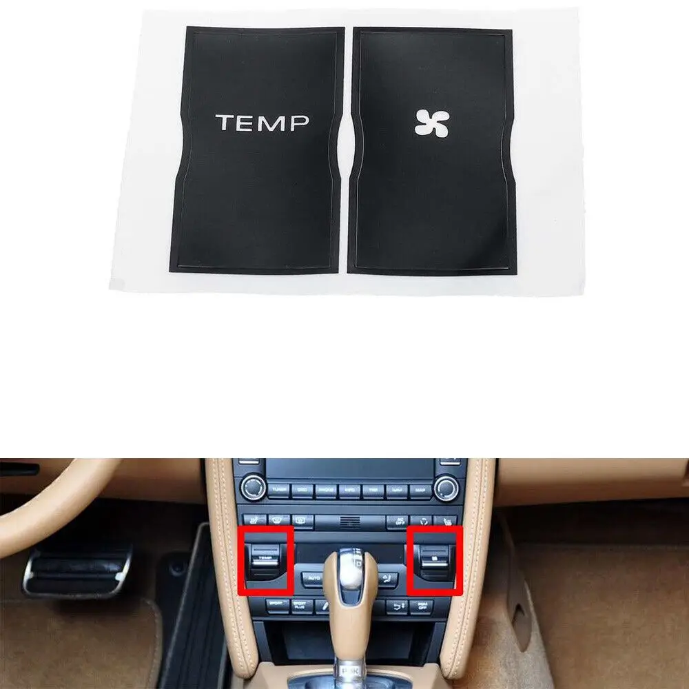 Center Ac Climate Control Button Stickers Decals Repair Kit For Porsche ...