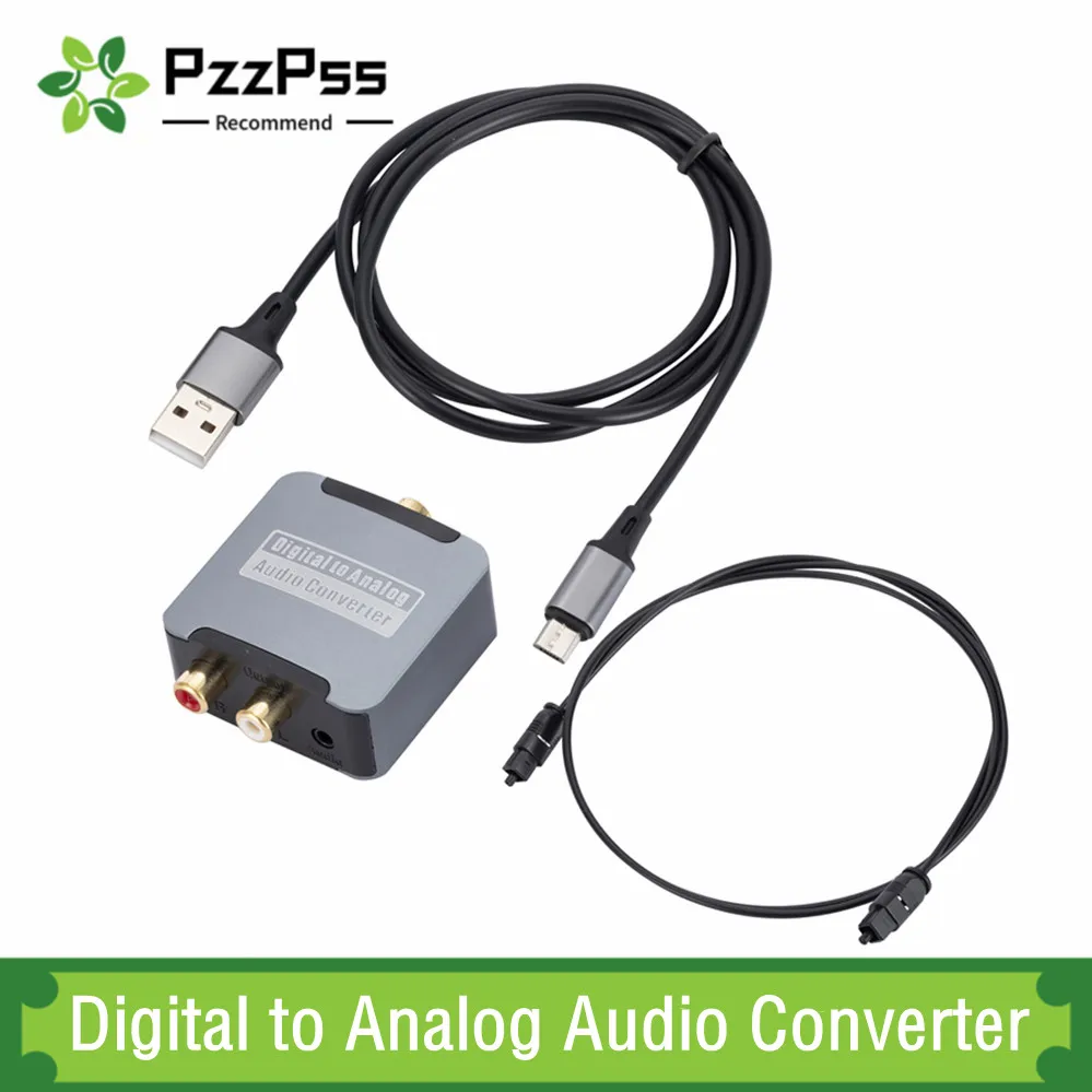 DAC-Digital-to-Analog-Audio-Converter-Optical-SPDIF-Toslink-Coaxial ...
