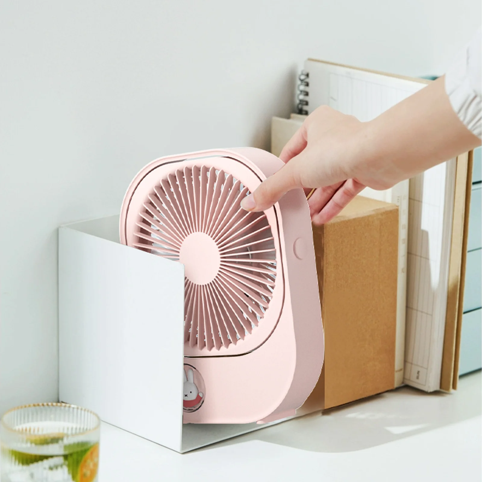 miffy-Small-Desk-Fan-Ultra-Quiet-Table-Fan-USB-Rechargeable-Strong ...