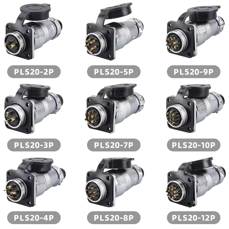 PLS20 Aviation Connector WS20 TP20 Opening Diameter 20mm 2/3/4/5/6/7/8 ...