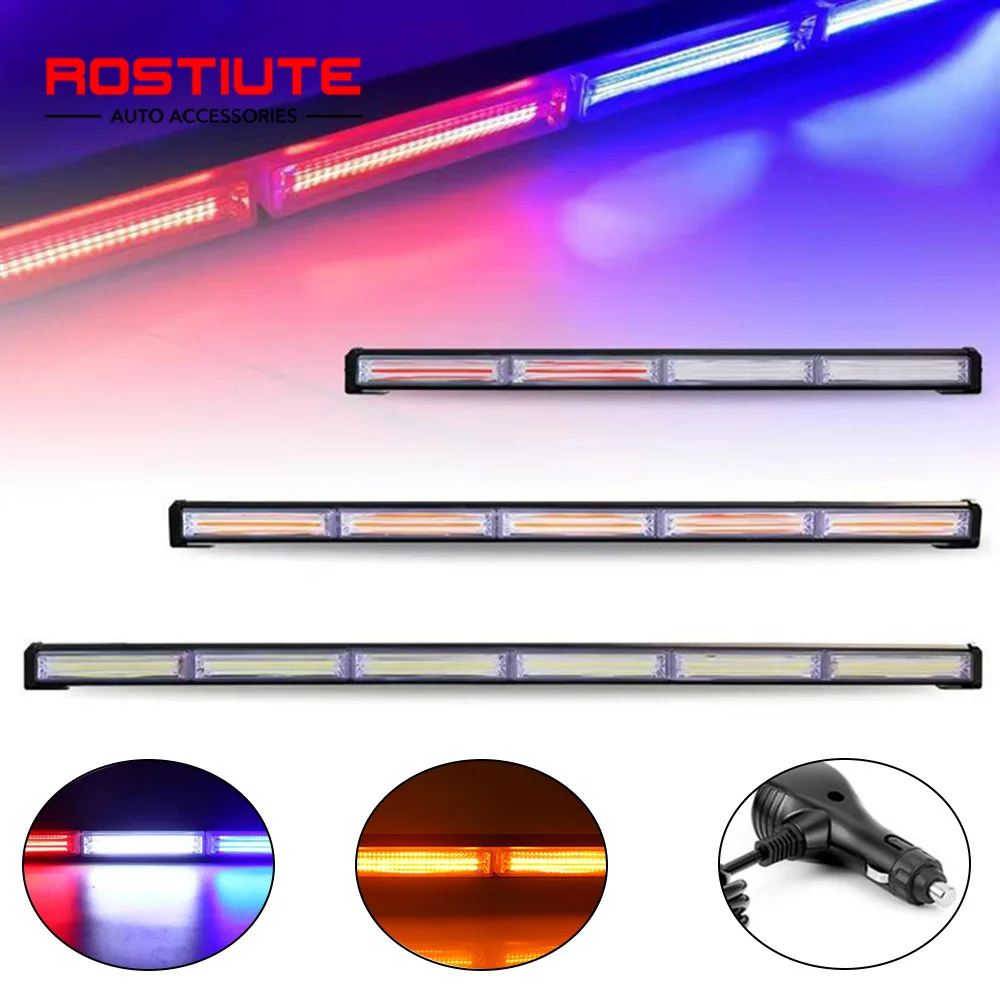 Led Strobe Light Bar for Car COB Warning Stroboscopes Police Strobe ...