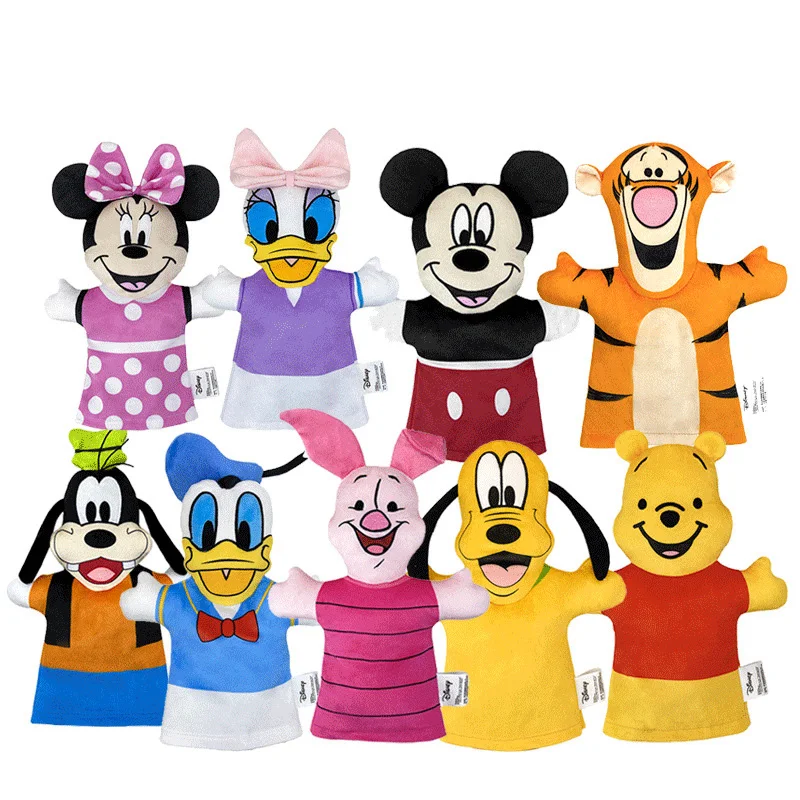 Disney-Mickey-Minnie-Plush-Hand-Puppet-Toy-Kids-Action-Figures-Cartoon ...
