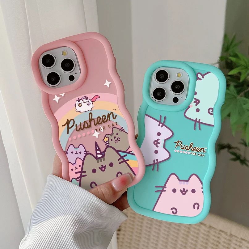 Funda-de-tel-fono-con-dibujos-de-donuts-Pusheen-Cat-para-OPPO-A7-A9-A15 ...