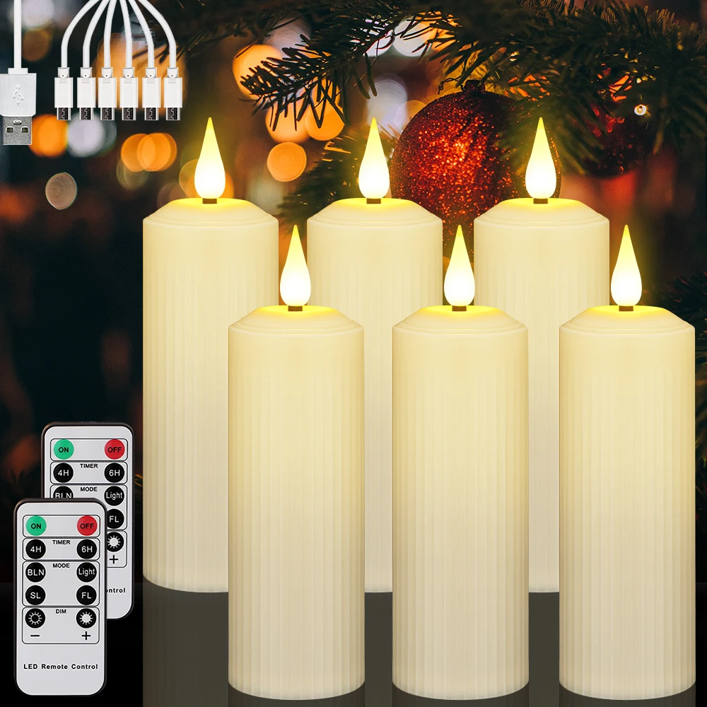 Velas-electr-nicas-Led-sin-llama-recargables-por-USB-velas-de-decoraci ...