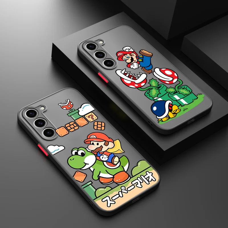 Cartoon-Super-Marie-Mario-Phone-Case-For-Samsung-S9-S10-S20-S21-S22-S23 ...