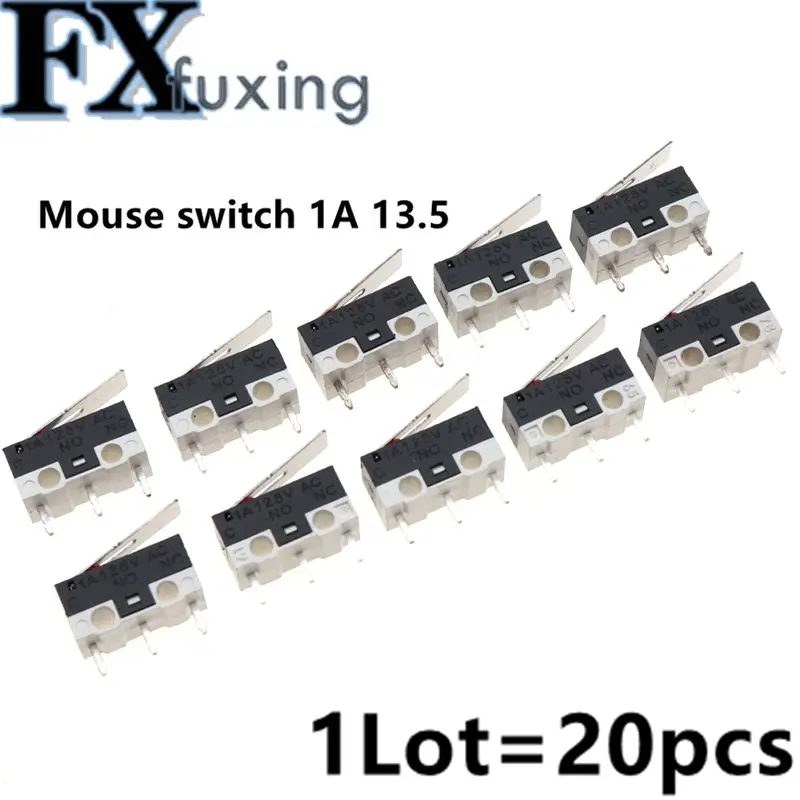 20PCS-Limit-Switch-Push-Button-Switch-1A-125V-AC-Mouse-Switch-3Pins ...