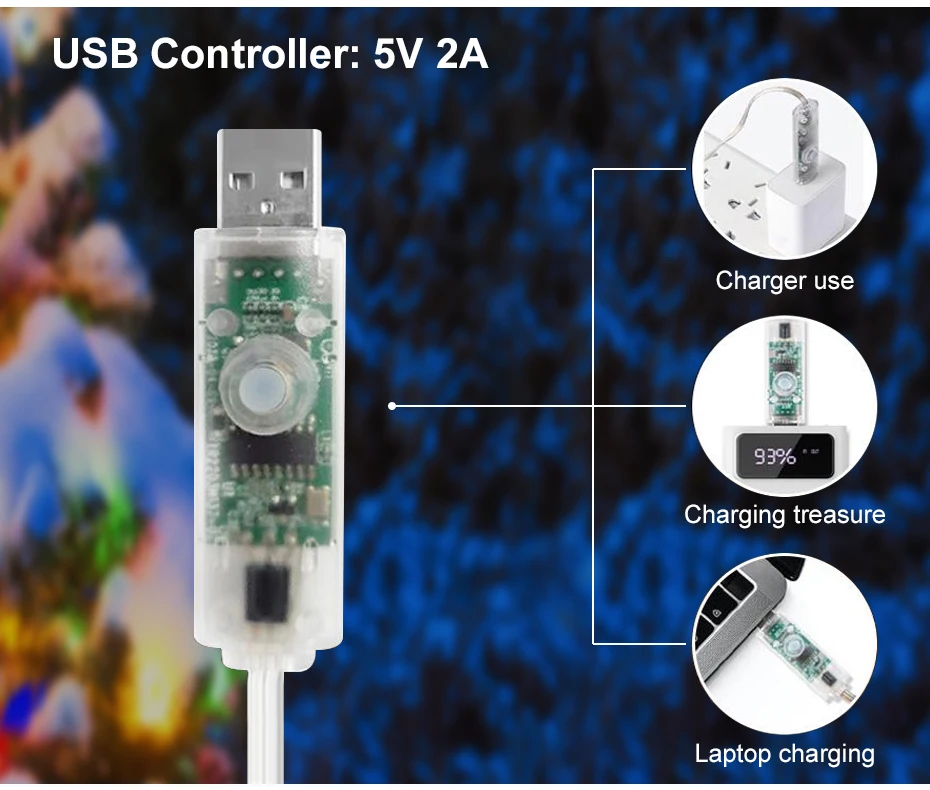 Guirxiété lumineuse LED Bluetooth intelligente étanche Dreamcolor,USB ...