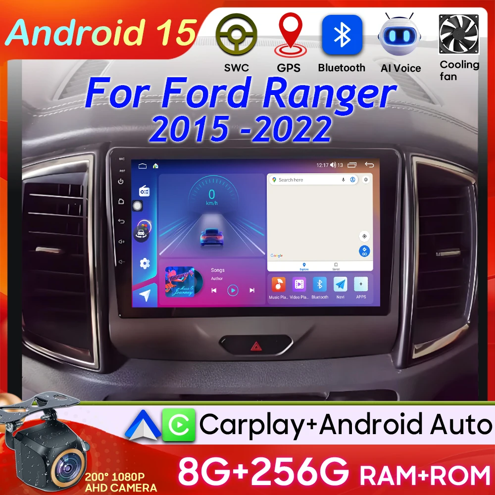 Android 15 For Ford Ranger 2015 2016 2017 2018 2019-2022 Car Radio ...