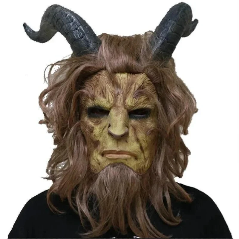 Movie Beauty and the Beast Prince Latex Mask Helmet Eyepatch Face ...