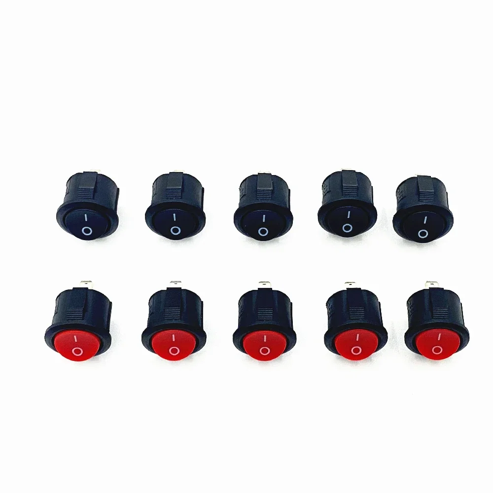 10pcs-KCD1-105-Diameter-Small-Round-Boat-Rocker-Switches-Black-Mini ...