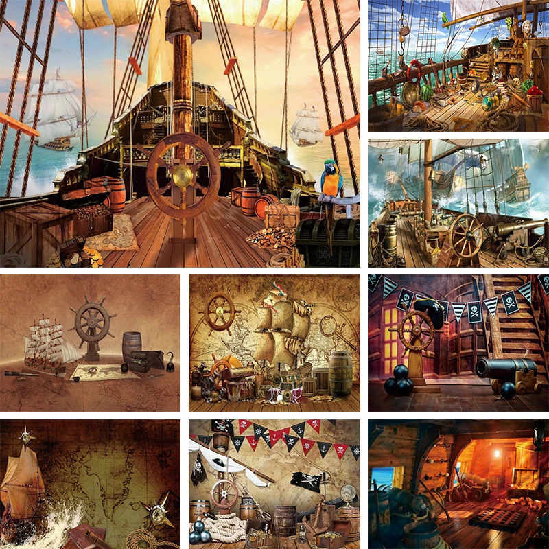 Pirate Ship Deck Backdrop