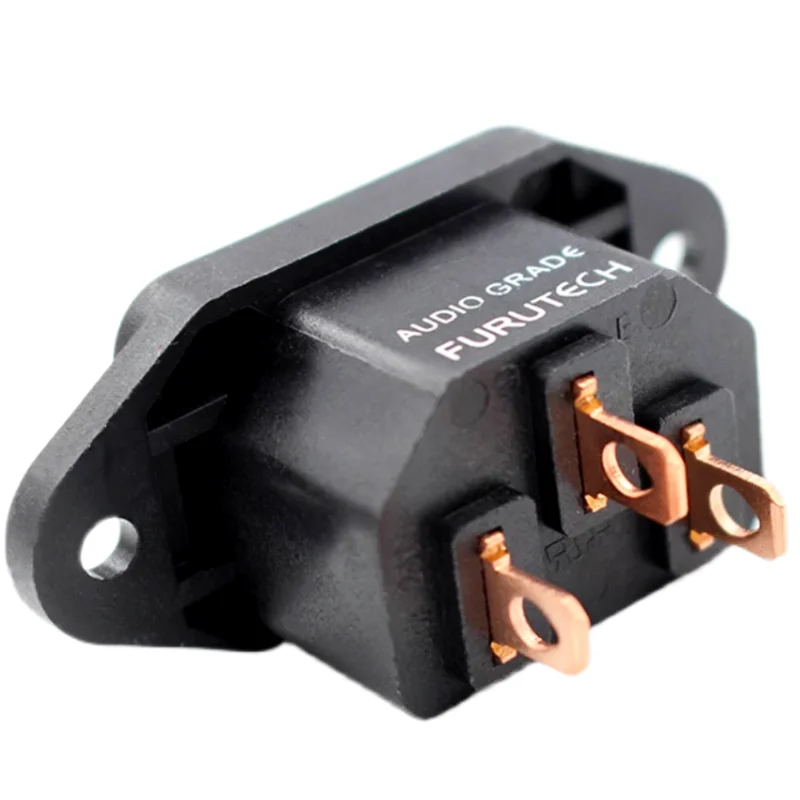 Furutech Tail Seat Plug Gold Plated / Red Copper Power Socket Connector ...