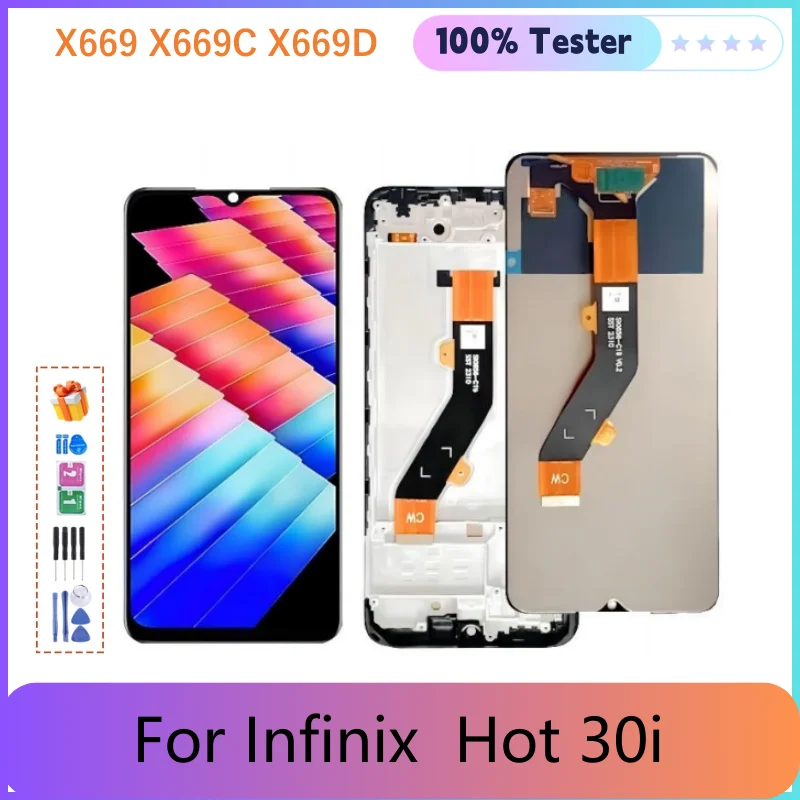 6.56" Original For Infinix Hot 30i X669 X669C Hot30i NFC X669D LCD ...