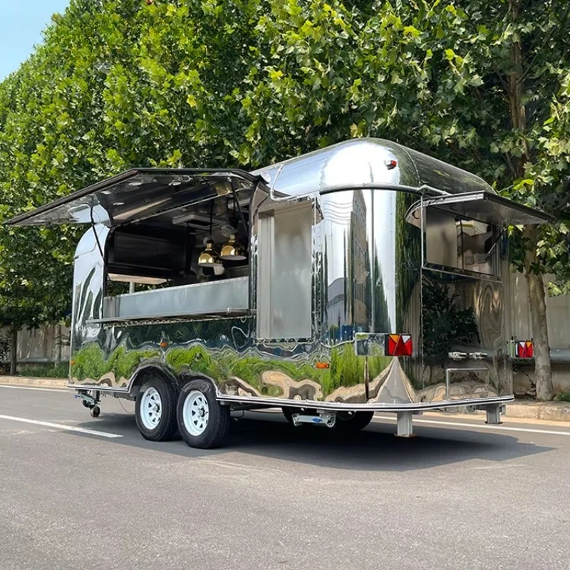 Fulai Mobile Bar Trailers Fully Equipped Coffee Van Burger BBQ Pizza ...