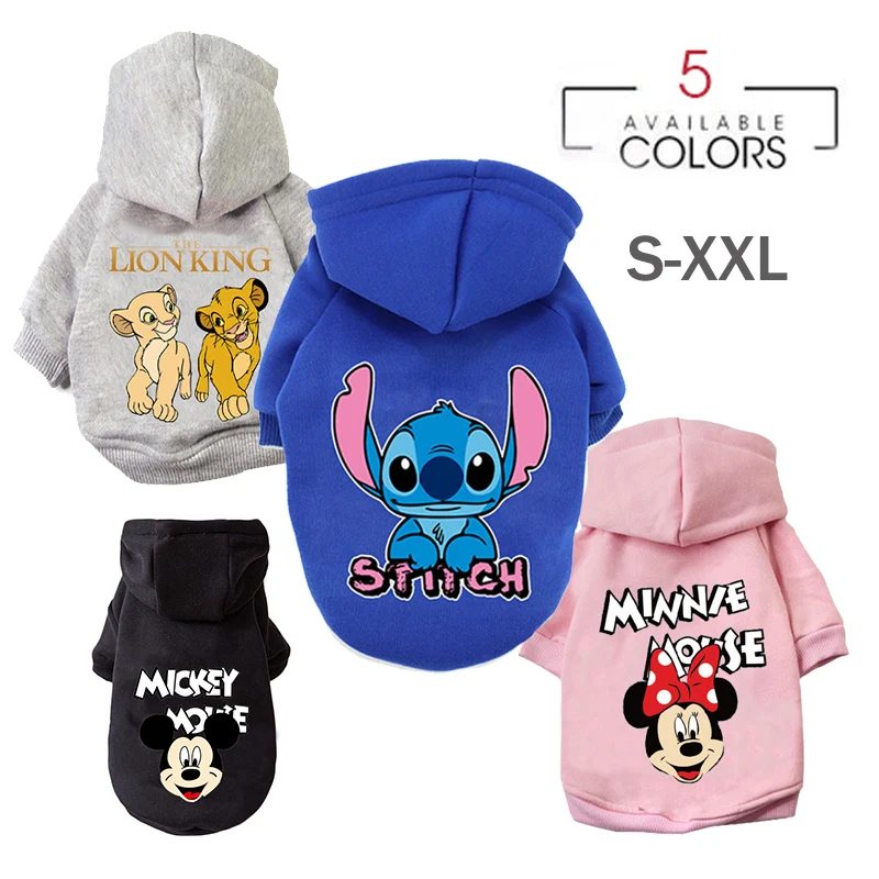Disney Dog Hoodies Winter Pet Dog Clothes Fashion Designer Cartoon Pet ...