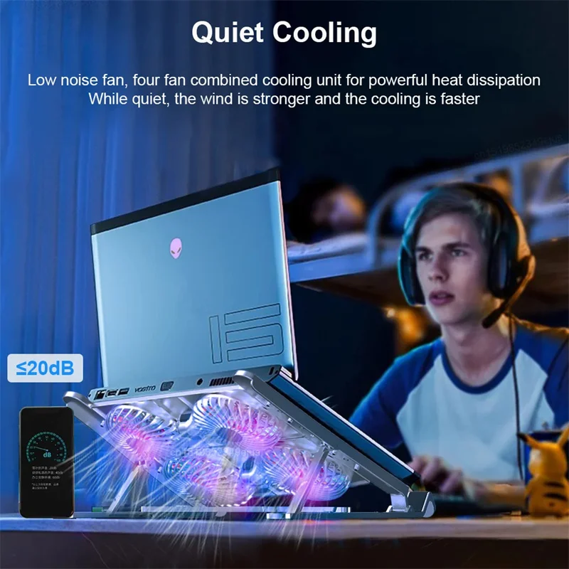 Laptop-Stand-Aluminum-Alloy-Tablet-Cooling-Stand-Folding-with-Fan ...