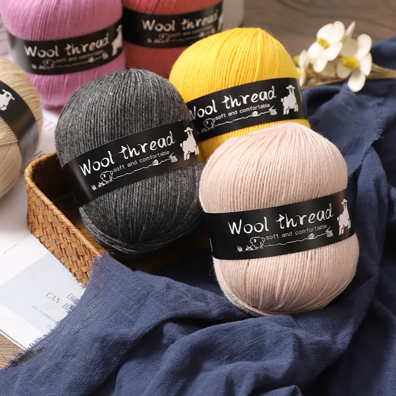500g Multi-Color 212 Medium-Fine Wool Yarn Ball, Used for Hand-Knitting ...