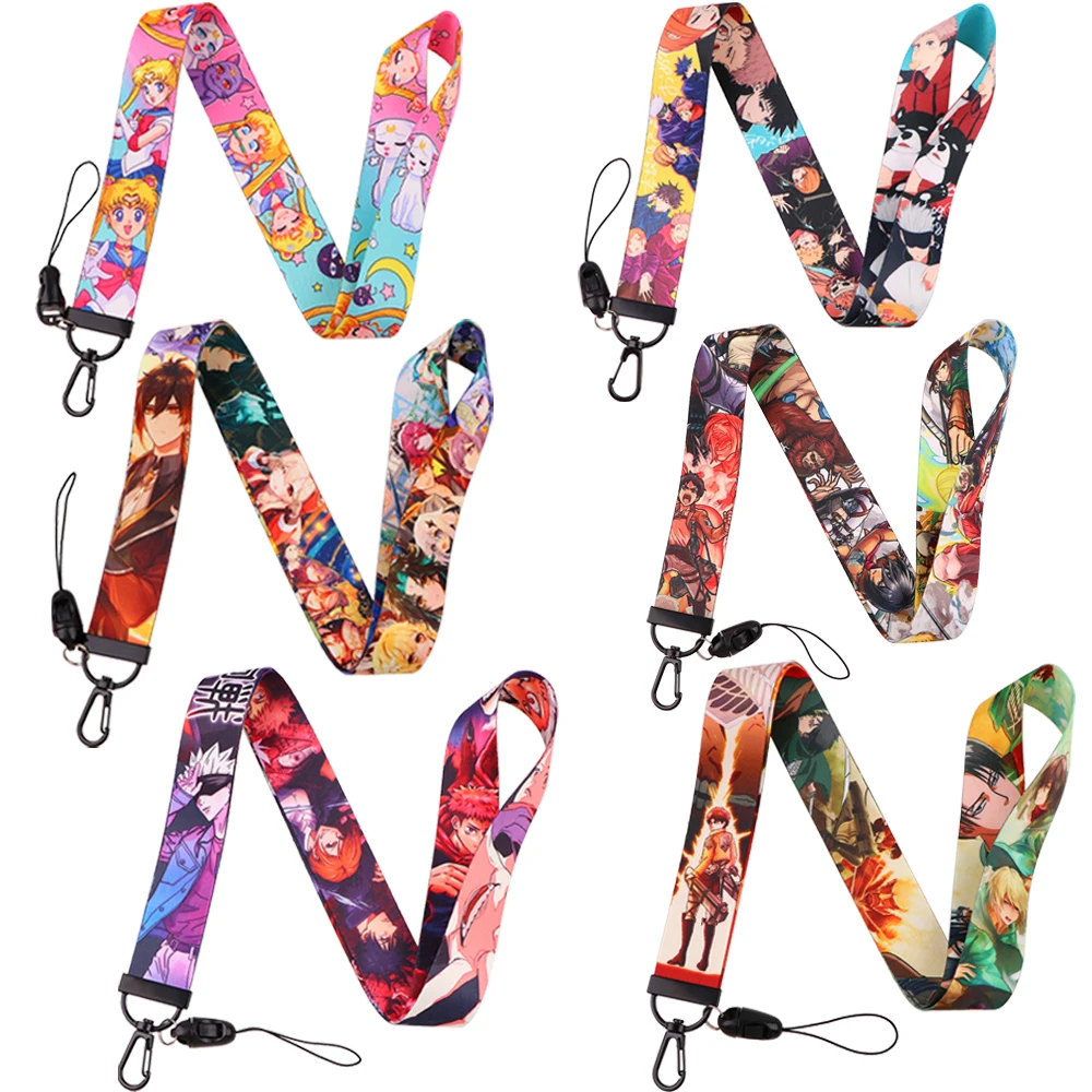 Anime-Neck-Straps-lanyard-Car-Keychain-ID-Card-Pass-Gym-Mobile-Phone ...