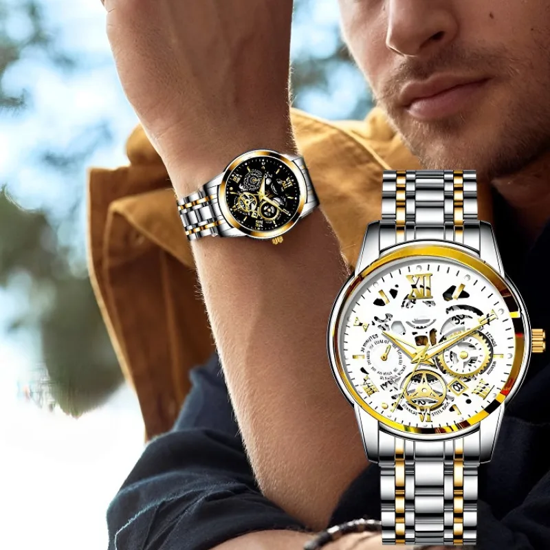 Hollow-Automatic-Movement-Watch-Men-s-waterproof-fully-automatic ...