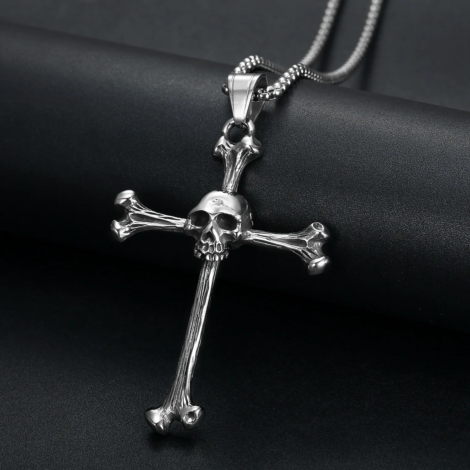 Vintage Punk Gothic Cross Pendant | Vintage Skull Necklace Men ...