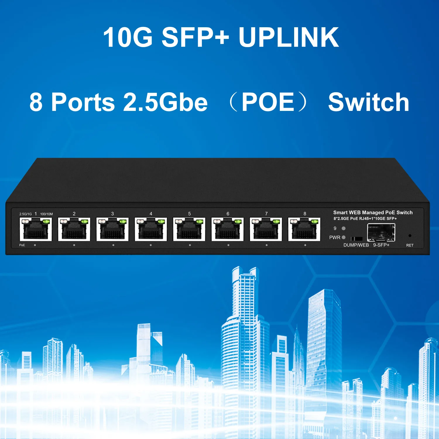 Beheerde-10G-Sfp-Uplink-8-Poorten-2-5Gb-Switch-2500M-Lan-Poe-Niet-Poe ...