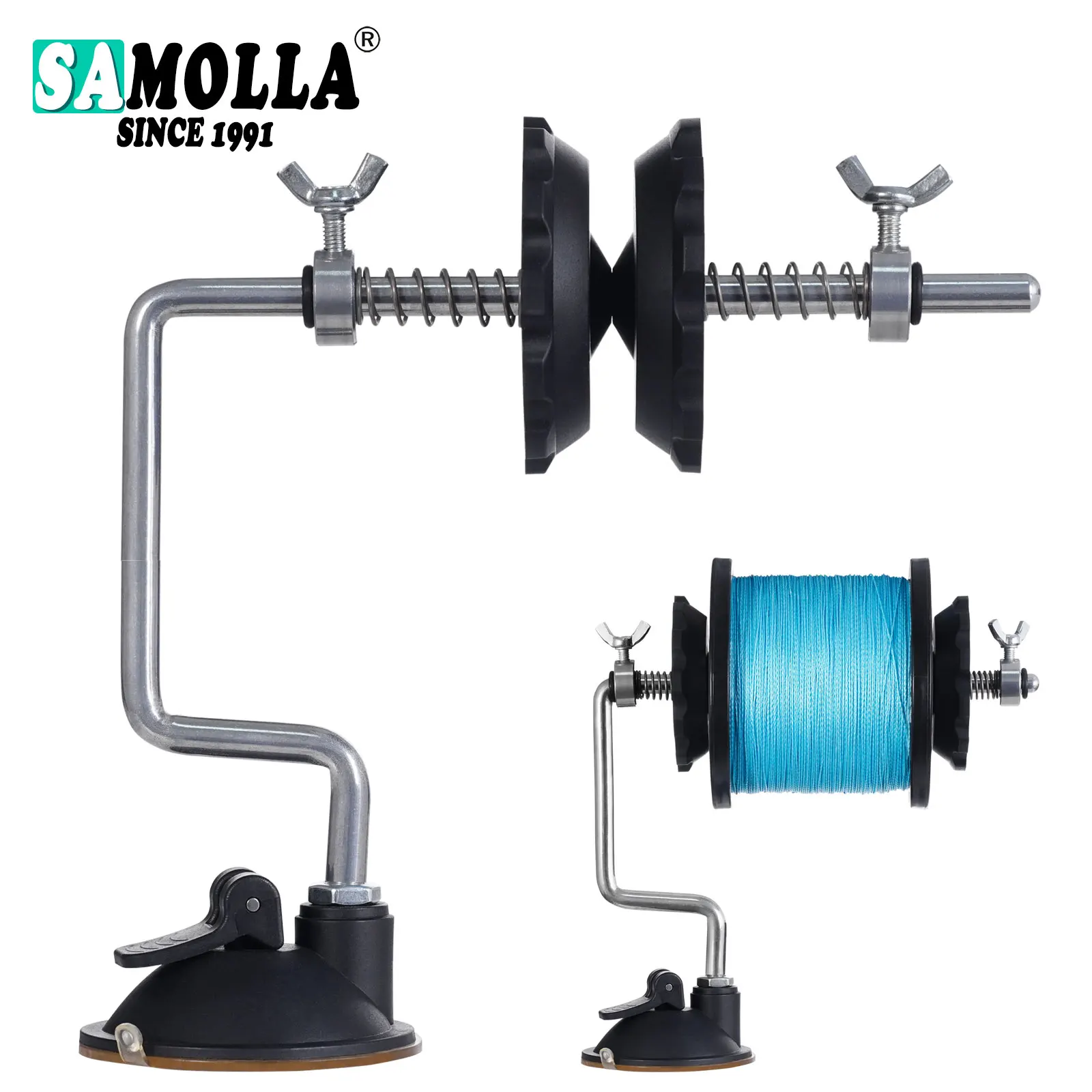 Lenza-Spooler-Winder-Machine-Vacuum-Clamp-Fishing-Reel-Line-Spool ...
