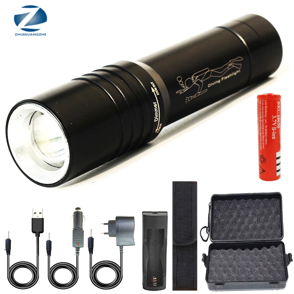 DV02-Diving-LED-Flashlight-Torch-3800Lm-XM-L-T6-Dive-Underwater-80 ...