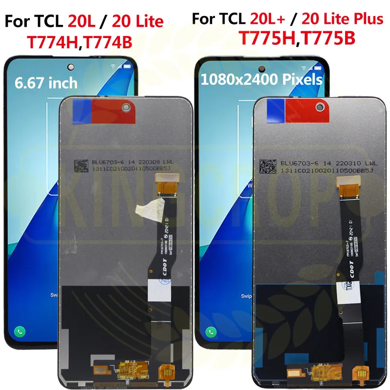 For-TCL-20L-Display-T774H-T774B-LCD-For-TCL-20-Lite-20-Lite-Plus-Touch ...