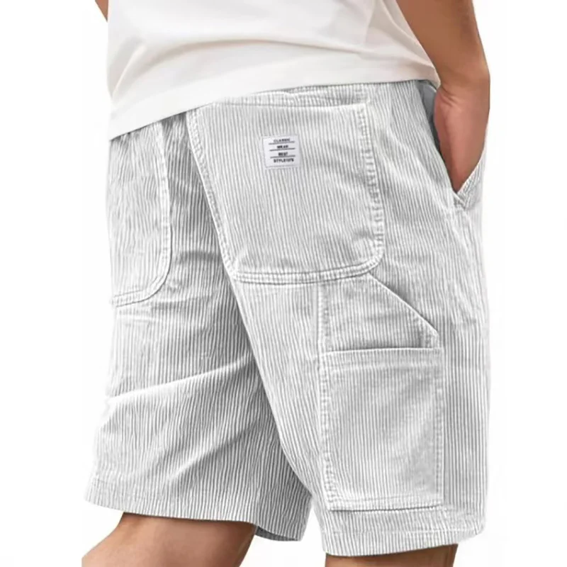 Short en velours côtelé pour hommes, rétro, Style de rue américain ...