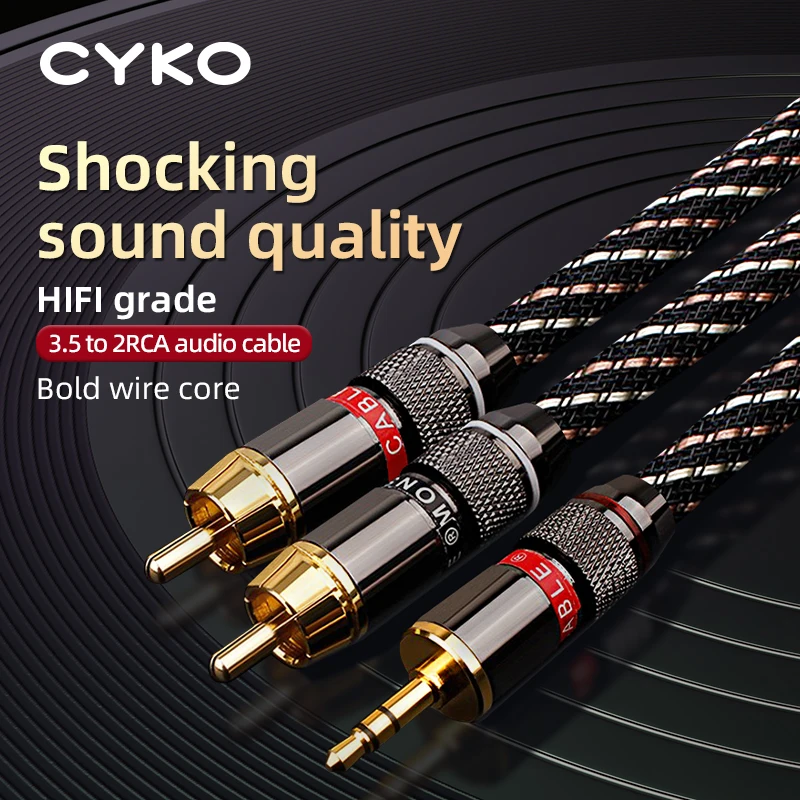 CYKO-HIFI-RCA-cable-Stereo-interconnect-cable-for-high-performance ...